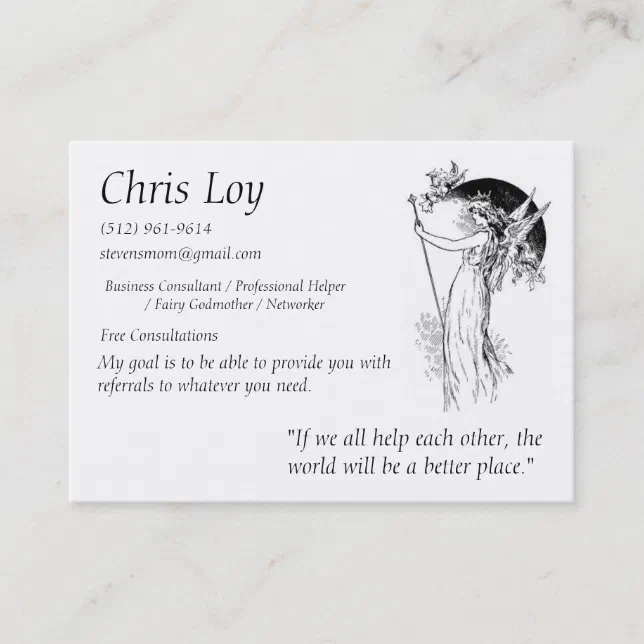 Chris Loy Fairy Godmother Business Card | Zazzle