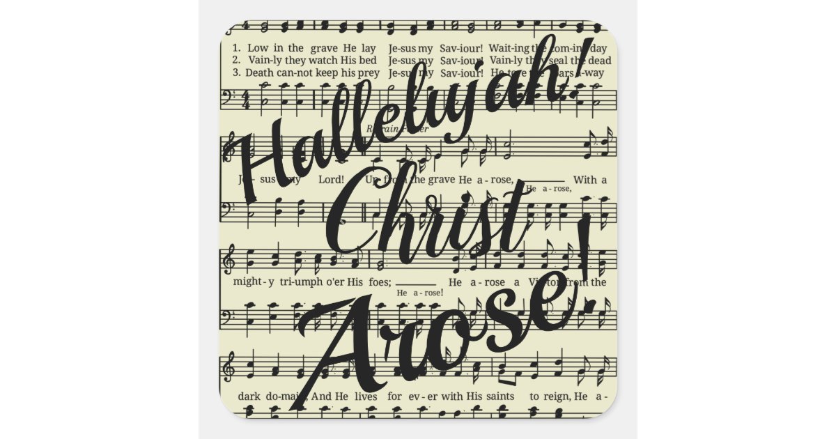 Christ Arose Square Sticker | Zazzle