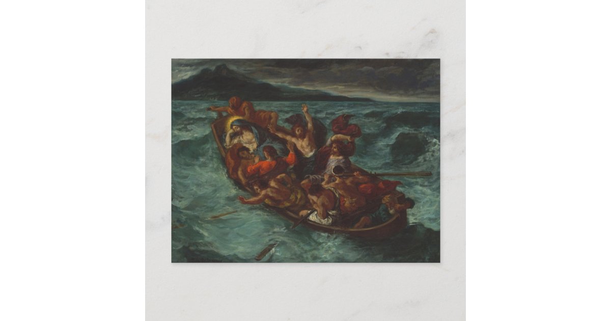 Christ Asleep during the Tempest Postcard | Zazzle