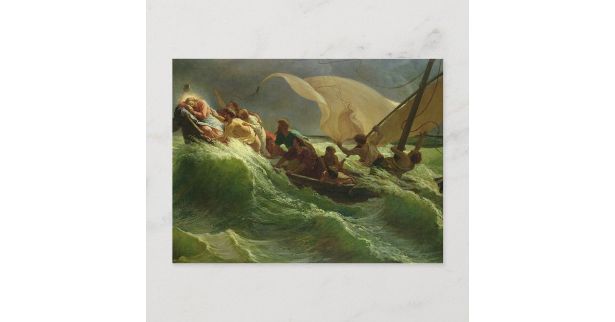Christ Asleep in his Boat Postcard | Zazzle