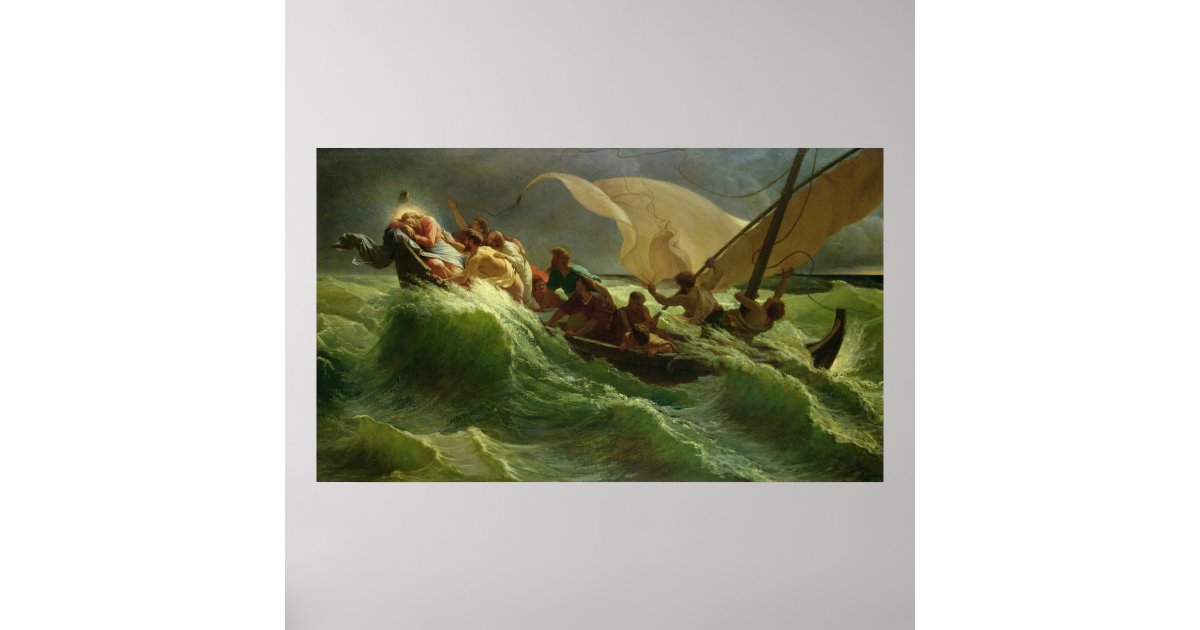 Christ Asleep in his Boat Poster | Zazzle