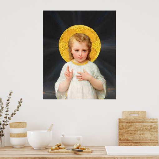 Christ child blessing by Émile Munier CC0010 Poster | Zazzle