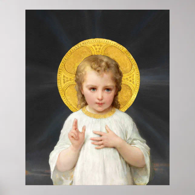 Christ child blessing by Émile Munier CC0010 Poster | Zazzle