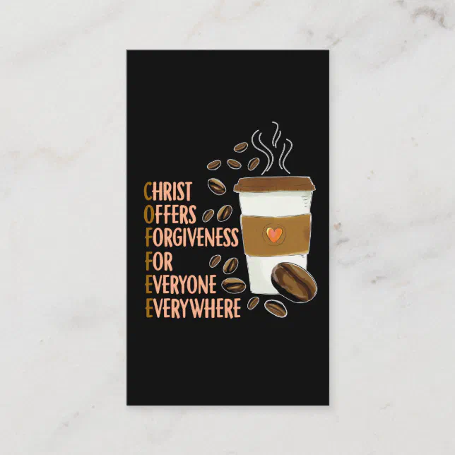 Christ Coffee Christian Church Caffeine Pastor Business Card | Zazzle