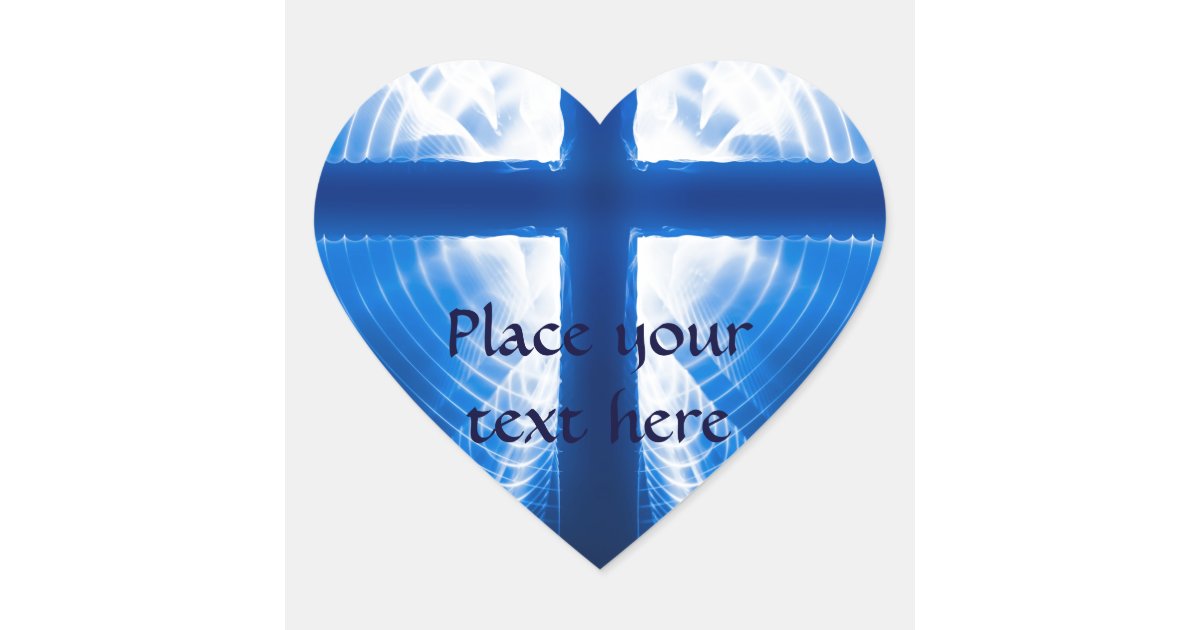 Christ Cross Heart Sticker | Zazzle