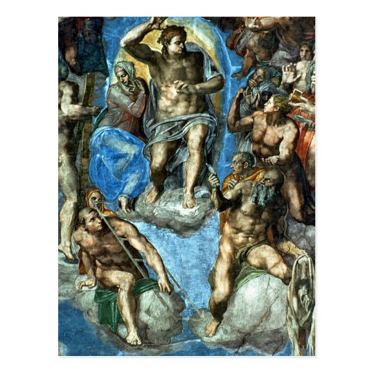Christ, detail from 'The Last Judgement' Postcard | Zazzle.com