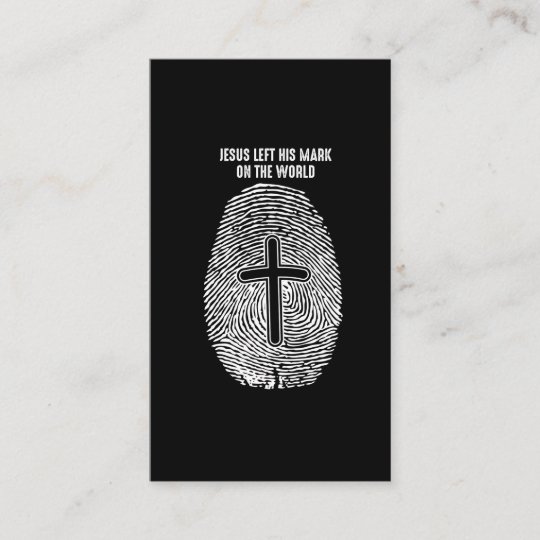 Christ Fingerprint Christian Jesus left his Mark Business Card | Zazzle.com