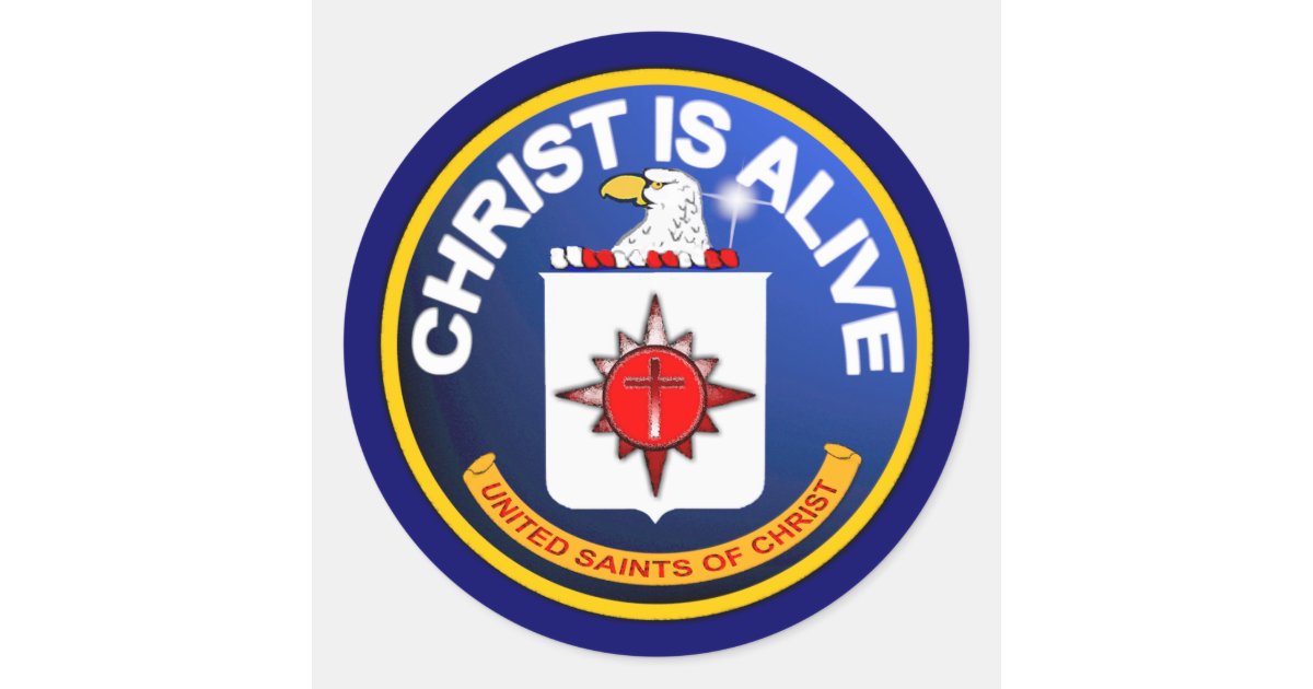 Christ Is Alive – C.I.A. icon look-alike Classic Round Sticker | Zazzle