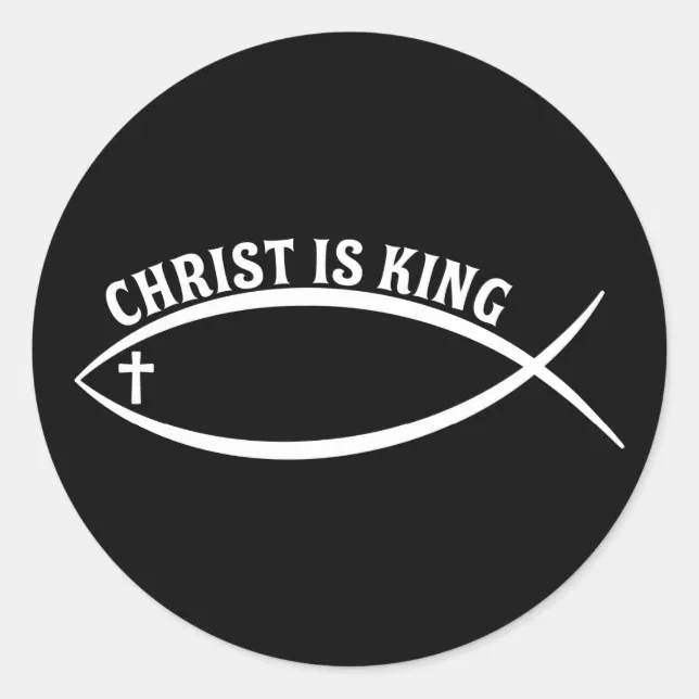 Christ Is King Classic Round Sticker | Zazzle