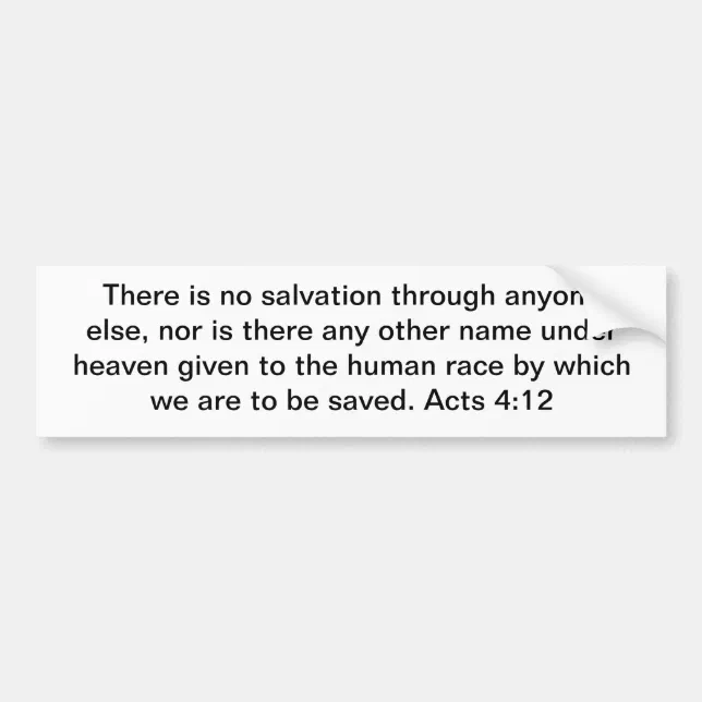 Christ Our Only Salvation! Bumper Sticker | Zazzle