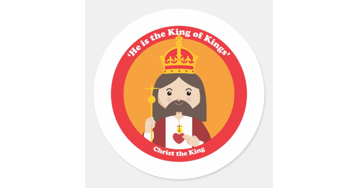 Christ the King Classic Round Sticker | Zazzle