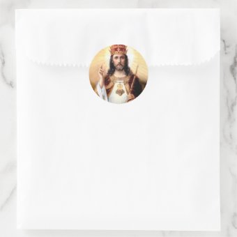 Christ the King Classic Round Sticker | Zazzle