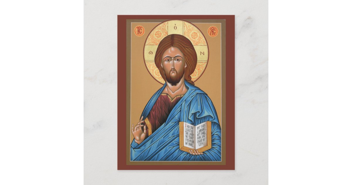 Christ the Light Giver Prayer Card | Zazzle