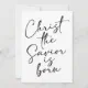 Christ The Savior is Born Christmas Art Print Invitation | Zazzle