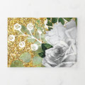 Christening Angels Gold Gender Neutral Tri-Fold Invitation | Zazzle