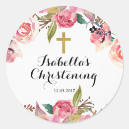 Christening Stickers | Zazzle