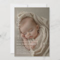 Christening | Overlay Photo Gender Neutral Baptism Invitation | Zazzle
