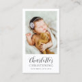Christening Photo Keepsake Prayer Card | Zazzle