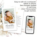Christening Photo Keepsake Prayer Card | Zazzle