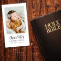 Christening Photo Keepsake Prayer Card | Zazzle