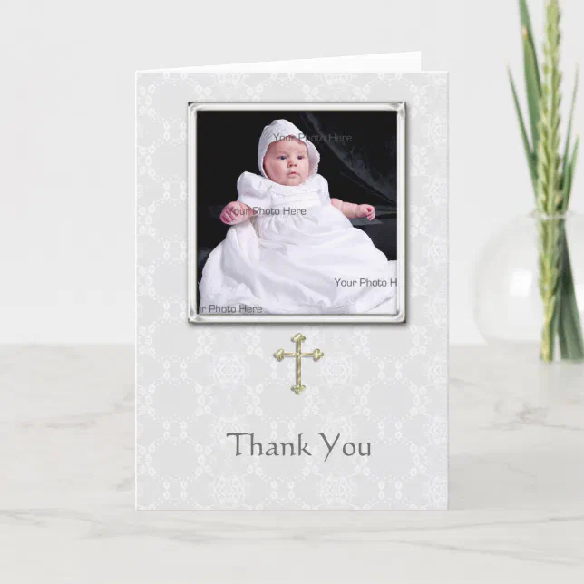 Christening Thank You Card | Zazzle