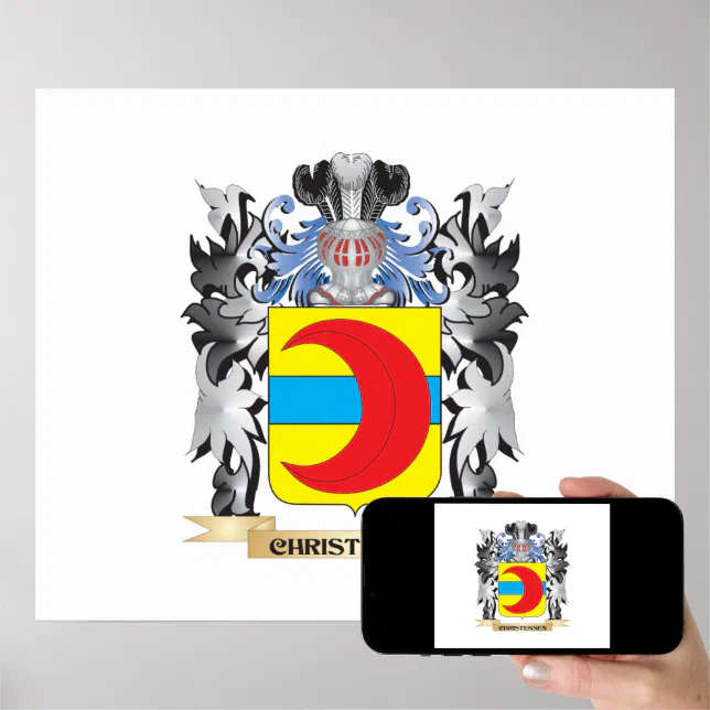 Christensen Coat of Arms - Family Crest Poster | Zazzle