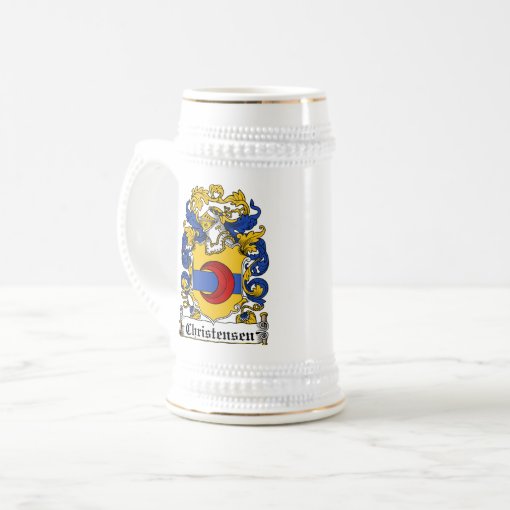 Christensen Family Crest Beer Stein | Zazzle
