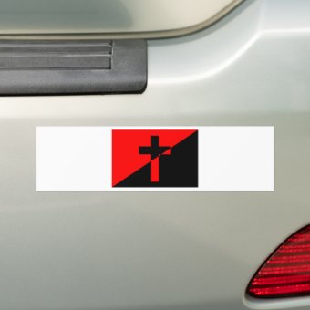 Christian Anarchist Anarchy Christianity Flag Bumper Sticker | Zazzle