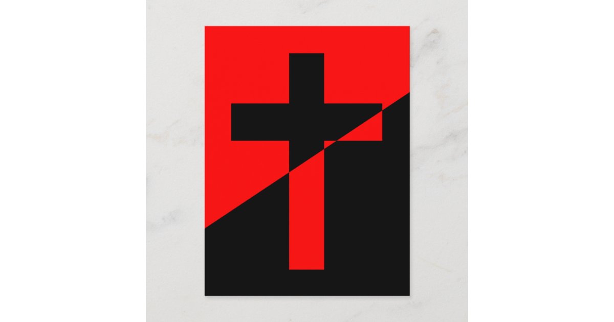 Christian Anarchist Anarchy Christianity Flag Postcard | Zazzle