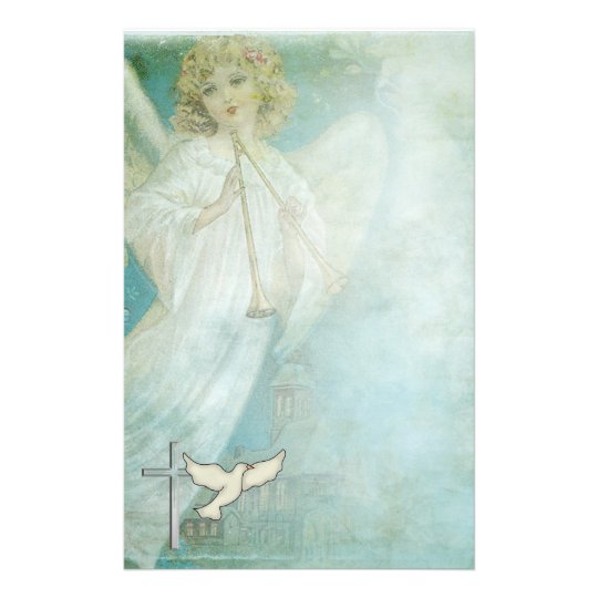 Christian Angel Dove Stationary Stationery | Zazzle.com