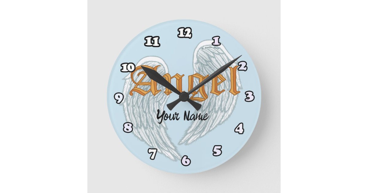 Christian Angel Wings Clock | Zazzle