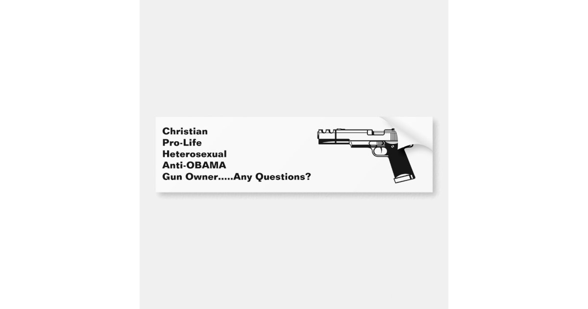 Christian Anti Obama Gun Rights Bumper Sticker | Zazzle