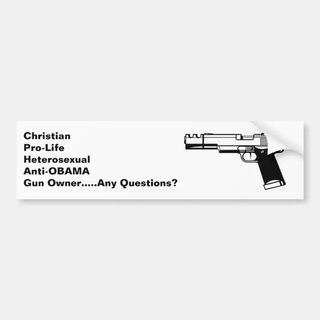Christian Anti Obama Gun Rights Bumper Sticker | Zazzle