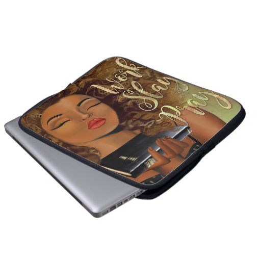 Christian Art Work Slay Pray Laptop Sleeve | Zazzle