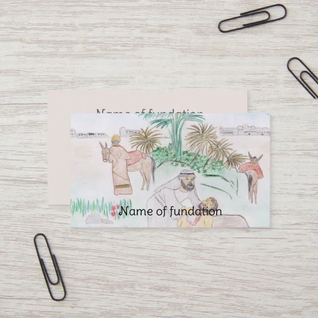 Christian Artwork The good Samaritan Business Card | Zazzle