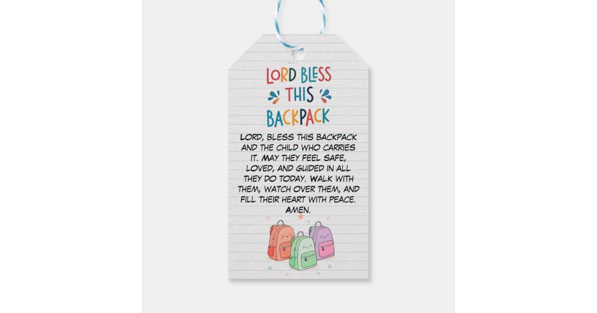 Christian Back to School Gift for Kids Gift Tags | Zazzle