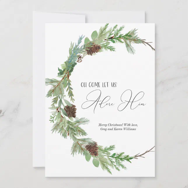Christian based Watercolor Christmas Card | Zazzle