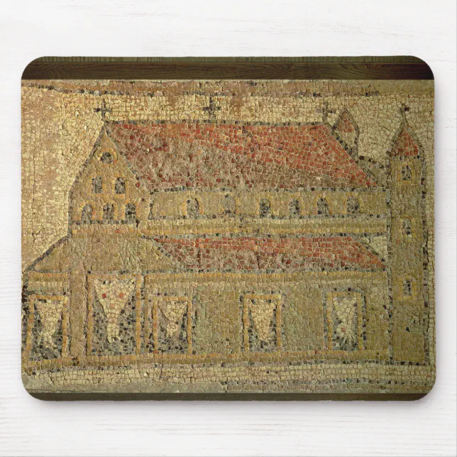 Christian basilica, mosaic pavement, Roman period, Mouse Pad | Zazzle