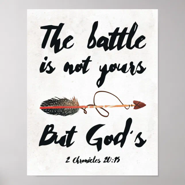 Christian Battle Wall Art | Scripture Art Decor | Zazzle