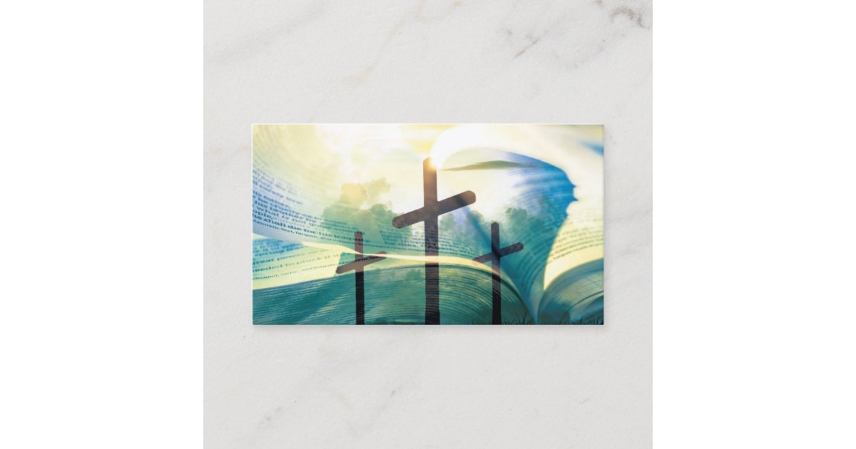 Christian Bible Cross Inspirational Religious Business Card | Zazzle