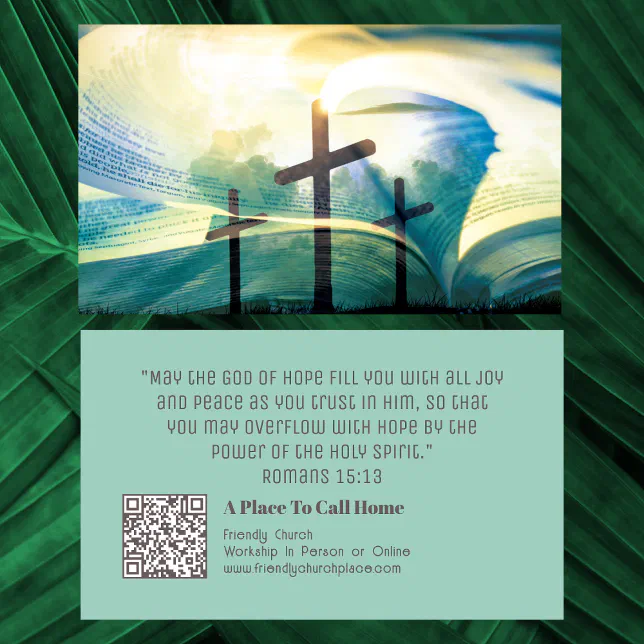 Christian Bible Cross QR Code Religious Church Business Card | Zazzle