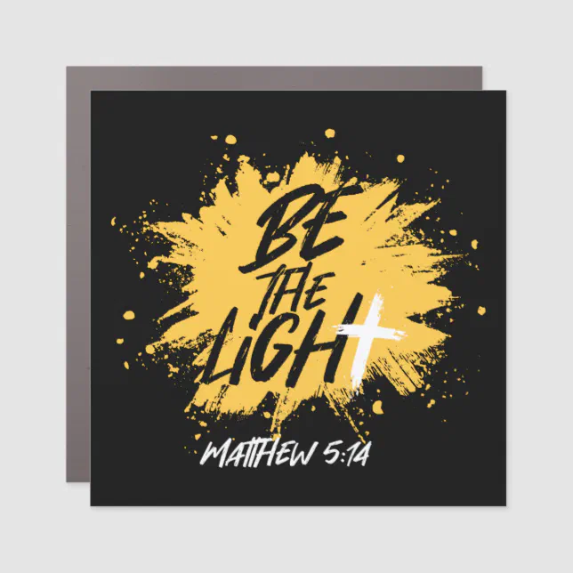 Christian Bible Verse Be The Light Matthew 5:14 Car Magnet | Zazzle