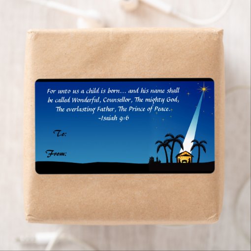 Christian Bible Verse Christmas Gift Tag Label | Zazzle