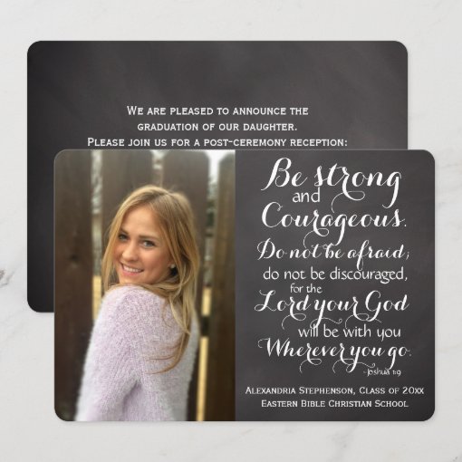 Christian Bible Verse Custom Photo Graduation Invitation | Zazzle