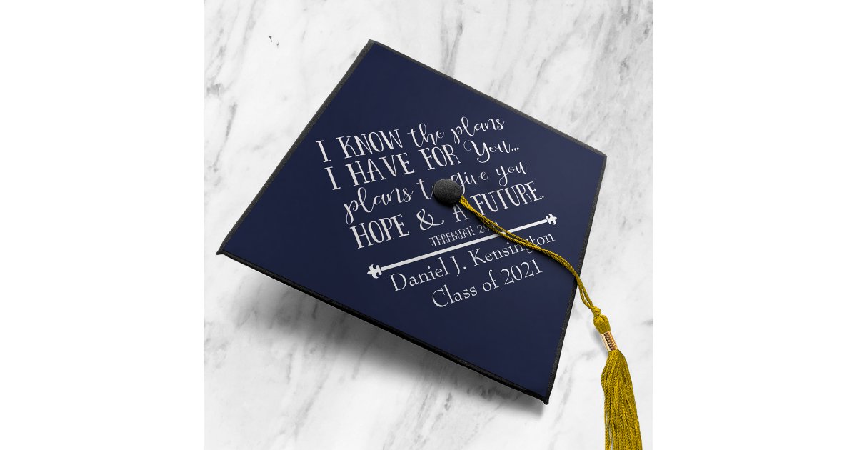 Christian Bible Verse Graduation Graduation Cap Topper | Zazzle