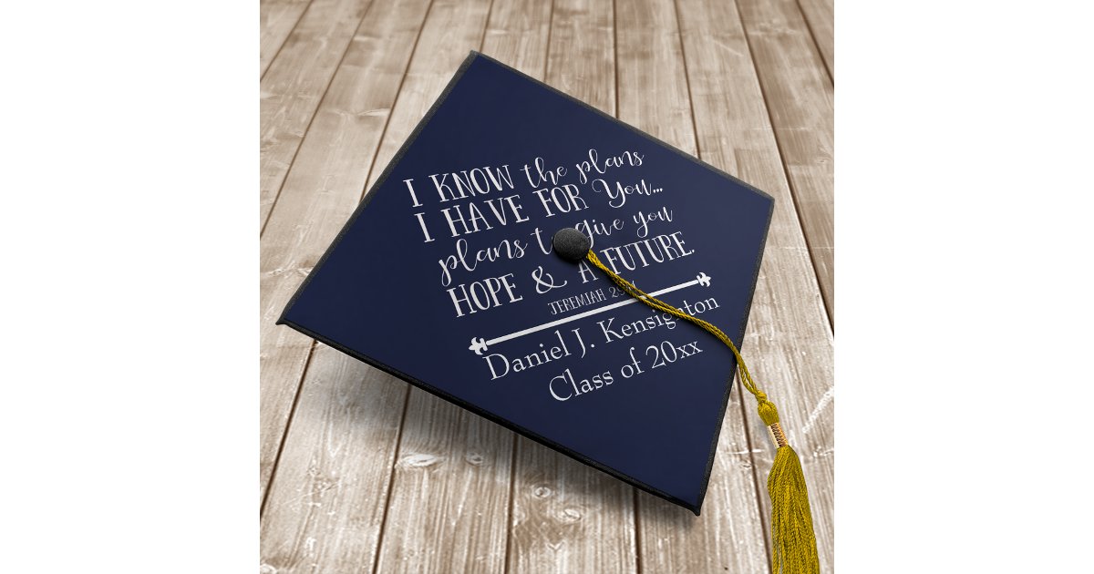 Christian Bible Verse Graduation Graduation Cap Topper | Zazzle