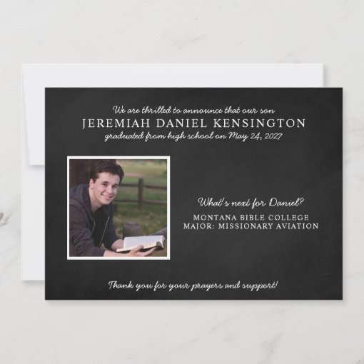 Christian Bible Verse Graduation Multiple Photo Invitation | Zazzle