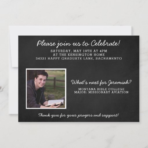 Christian Bible Verse Graduation Multiple Photo Invitation | Zazzle