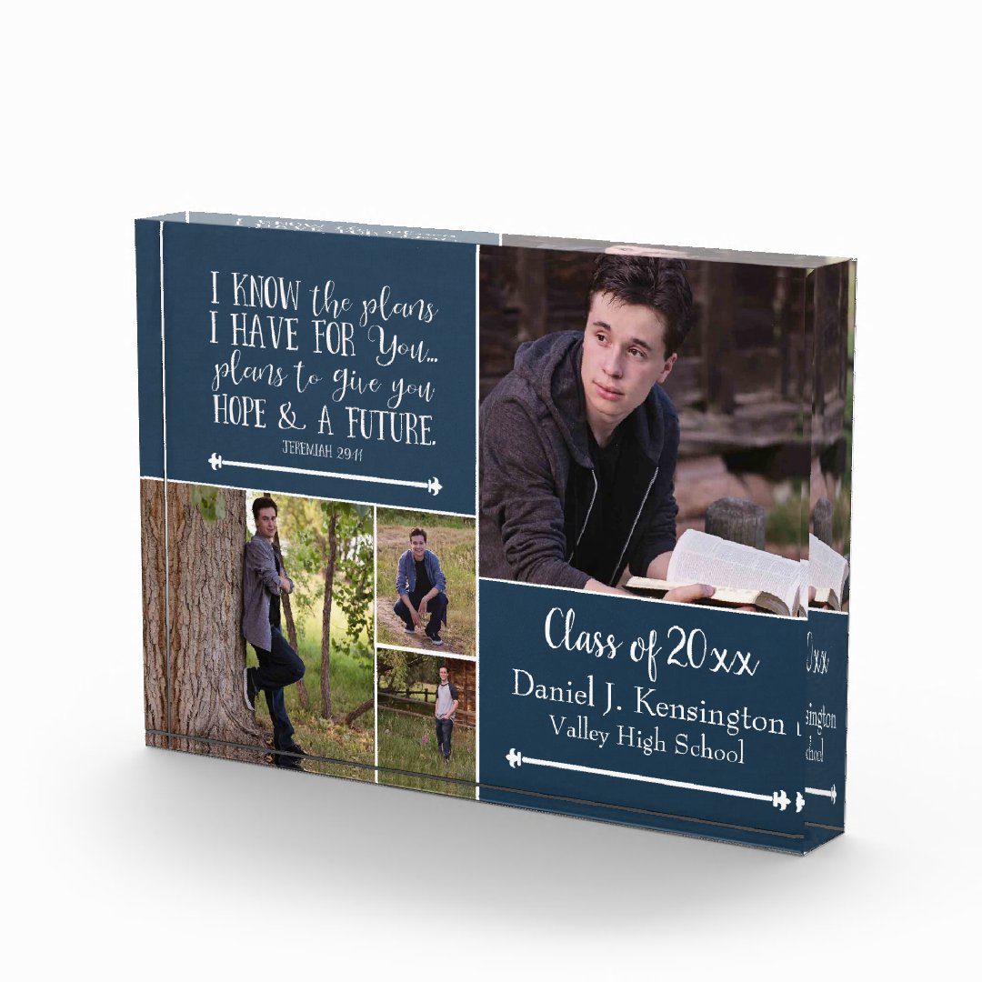 Christian Bible Verse Graduation Photo Collage | Zazzle