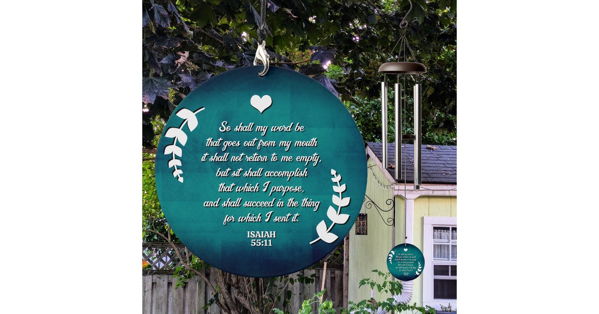 Christian Bible Verse Personalized Text Wind Chime | Zazzle